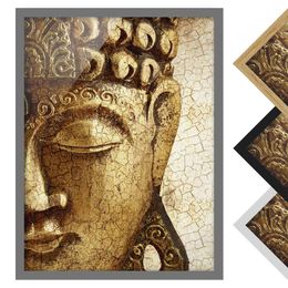 Bilderwelten Bild mit Rahmen - Hochformat Vintage Buddha