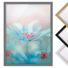 Bilderwelten Bild mit Rahmen - Hochformat Zarte Bl&uuml;ten in Pastell