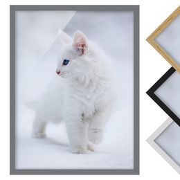 Bilderwelten Bild mit Rahmen - Hochformat Wei&szlig; wie Schnee