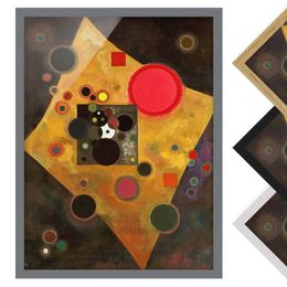 Bilderwelten Bild mit Rahmen - Hochformat Wassily Kandinsky - Akzent in rosa