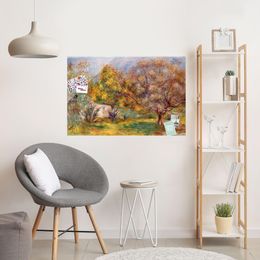 Bilderwelten Glasbild - Querformat Auguste Renoir - Garten mit Olivenb&auml;umen