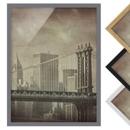 Bilderwelten Bild mit Rahmen - Hochformat Vintage New York