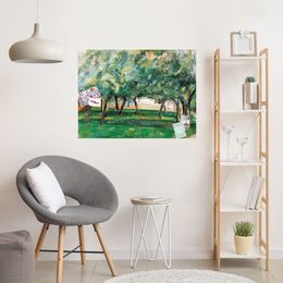 Bilderwelten Glasbild - Querformat Paul C&eacute;zanne - Geh&ouml;ft Normandie