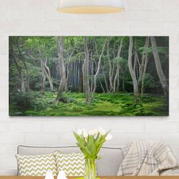 Bilderwelten Leinwandbild - Querformat Japanischer Wald