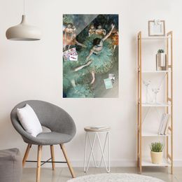 Bilderwelten Glasbild - Hochformat Edgar Degas - T&auml;nzerinnen in Gr&uuml;n