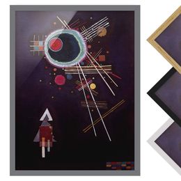 Bilderwelten Bild mit Rahmen - Hochformat Wassily Kandinsky - Strahlenlinien