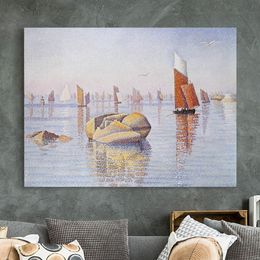 Bilderwelten Leinwandbild - Querformat Paul Signac - Concarneau. Ruhiger Morgen