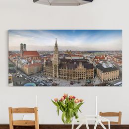 Bilderwelten Leinwandbild - Querformat City of Munich
