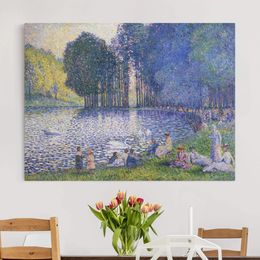 Bilderwelten Leinwandbild - Querformat Henri Edmond Cross - Der See im Bois de Bologne