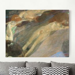 Bilderwelten Leinwandbild - Querformat Gustav Klimt - Bewegtes Wasser