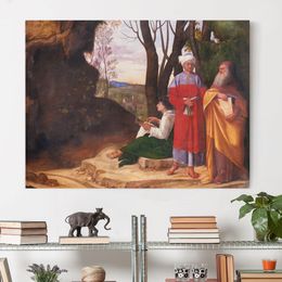 Bilderwelten Leinwandbild - Querformat Giorgione - Die drei Philosophen