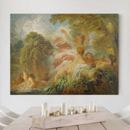 Bilderwelten Leinwandbild - Querformat Jean Honor&eacute; Fragonard - Badende M&auml;dchen