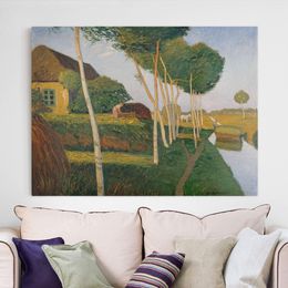 Bilderwelten Leinwandbild - Querformat Otto Modersohn - Heuernte im Moor