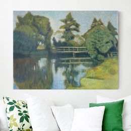 Bilderwelten Leinwandbild - Querformat Otto Modersohn - Die W&uuml;mmebr&uuml;cke