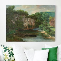 Bilderwelten Leinwandbild - Querformat Gustave Courbet - Der Oraguay-Felsen