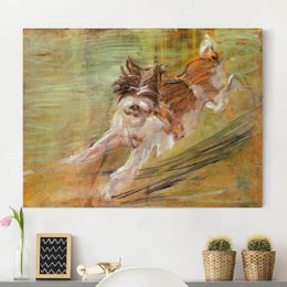 Bilderwelten Leinwandbild - Querformat Franz Marc - Springender Hund