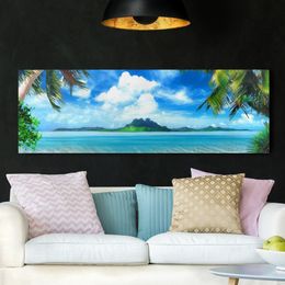 Bilderwelten Leinwandbild - Panorama Traumurlaub