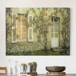 Bilderwelten Leinwandbild - Querformat Henri Le Sidaner - Das Rosenhaus