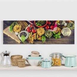 Bilderwelten Leinwandbild - Panorama Pasta