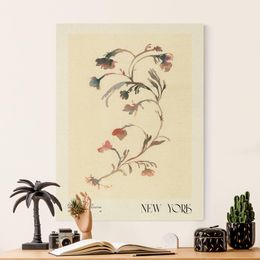 Bilderwelten Leinwandbild Flower Market Aquarell - New York