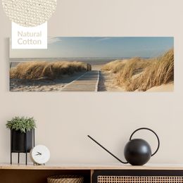 Bilderwelten Leinwandbild - Panorama Ostsee Strand