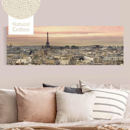 Bilderwelten Leinwandbild - Panorama Paris hautnah