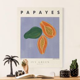 Bilderwelten Leinwandbild Ivy Green Illustrations - Papayas