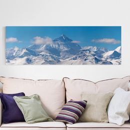 Bilderwelten Leinwandbild - Panorama Mount Everest