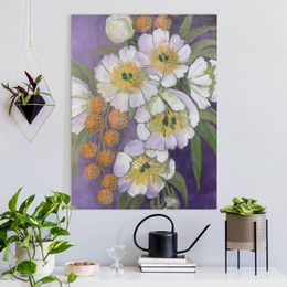 Bilderwelten Leinwandbild Gemaltes Bouquet mit Erdbeeren