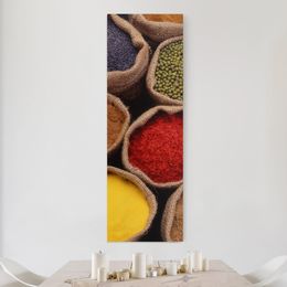 Bilderwelten Leinwandbild - Hochformat Colourful Spices