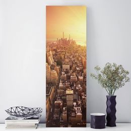 Bilderwelten Leinwandbild - Hochformat Goldene Stadt