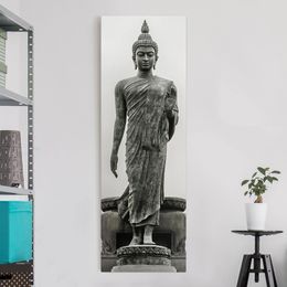 Bilderwelten Leinwandbild - Hochformat Buddha Statue