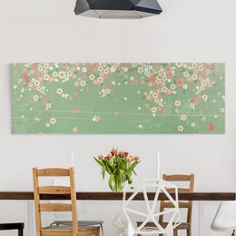 Bilderwelten Leinwandbild - Panorama Spring Background