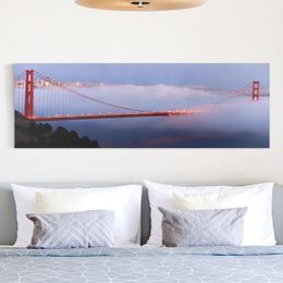 Bilderwelten Leinwandbild - Panorama San Franciscos Golden Gate Bridge