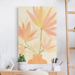Bilderwelten Leinwandbild Sommerlicher Pastell Blumenstrau&szlig;