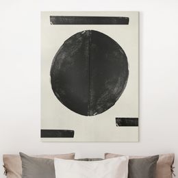Bilderwelten Leinwandbild Geometrische Formen in Schwarz II