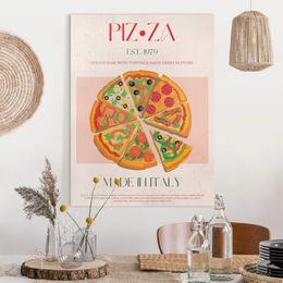 Bilderwelten Leinwandbild Vintageposter - Pizza