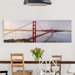 Bilderwelten Leinwandbild - Panorama Golden Gate Bridge in San Francisco