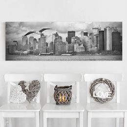 Bilderwelten Leinwandbild - Panorama New York II