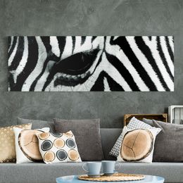 Bilderwelten Leinwandbild - Panorama Zebra Crossing No.4