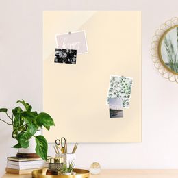 Bilderwelten Glasbild Unifarben beige Glas Wandbild - Cr&egrave;me - Deko Wohnzimmer Schlafzimmer