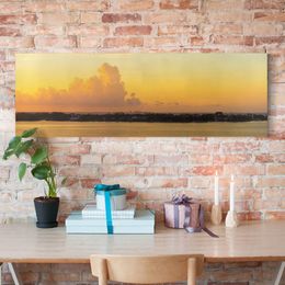 Bilderwelten Leinwandbild - Panorama Mexiko Sonnenuntergang