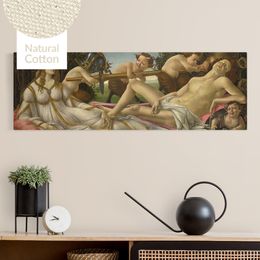 Bilderwelten Leinwandbild - Panorama Sandro Botticelli - Venus und Mars