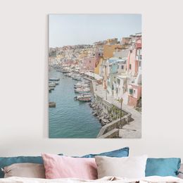 Bilderwelten Leinwandbild Der Hafen von Procida