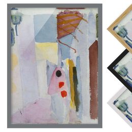 Bilderwelten Bild mit Rahmen - Hochformat August Macke - Frau auf der Stra&szlig;e