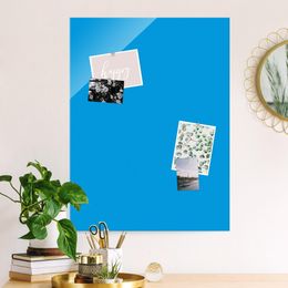 Bilderwelten Glasbild Unifarben blau Glas Wandbild - Enzian - Deko Wohnzimmer Schlafzimmer