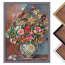 Bilderwelten Bild mit Rahmen - Hochformat Auguste Renoir - Blumenvase