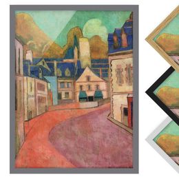 Bilderwelten Bild mit Rahmen - Hochformat Emile Bernard - La Rue Rose &agrave; Pont-Aven
