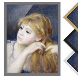 Bilderwelten Bild mit Rahmen - Hochformat Auguste Renoir - Kopf eines M&auml;dchens