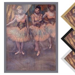 Bilderwelten Bild mit Rahmen - Hochformat Edgar Degas - T&auml;nzerinnen vor Exercice